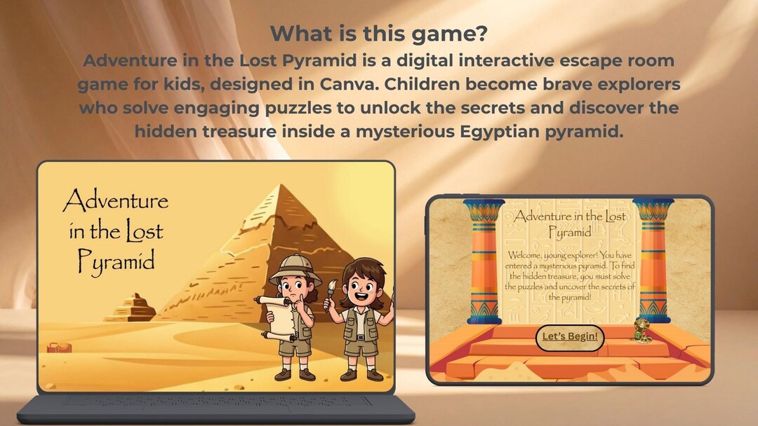 Lost Pyramid Escape Room for Kids | Digital Egyptian Puzzle Game ...