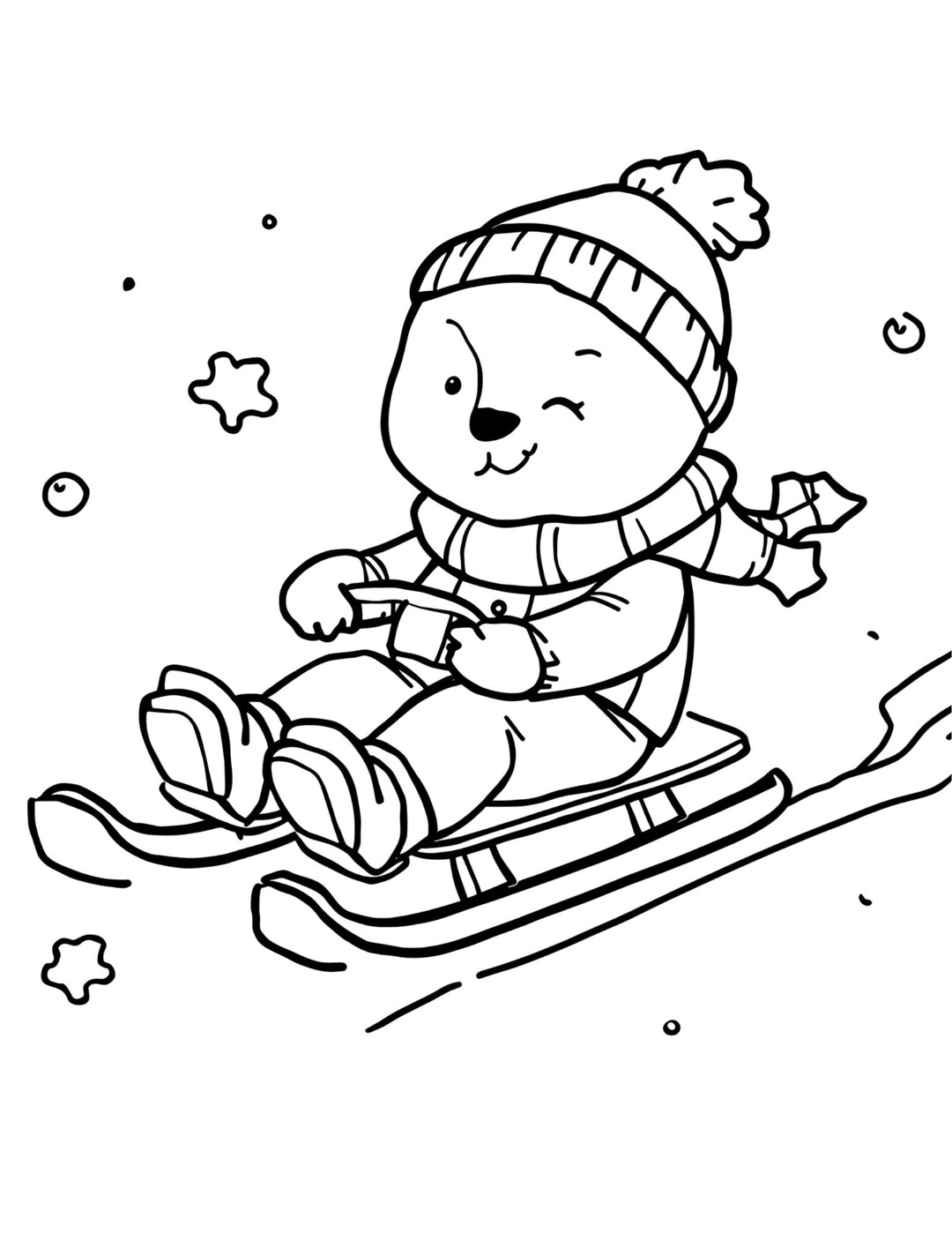Winter Coloring Book for Kids | Snow & Holiday Pages| Digital Download ...