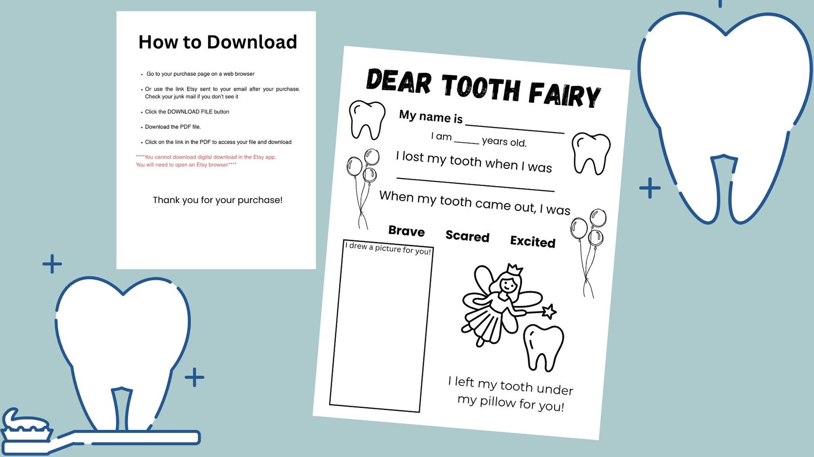 Dear Tooth Fairy Letter for Preschoolers | Lost Tooth Printable | Tooth ...