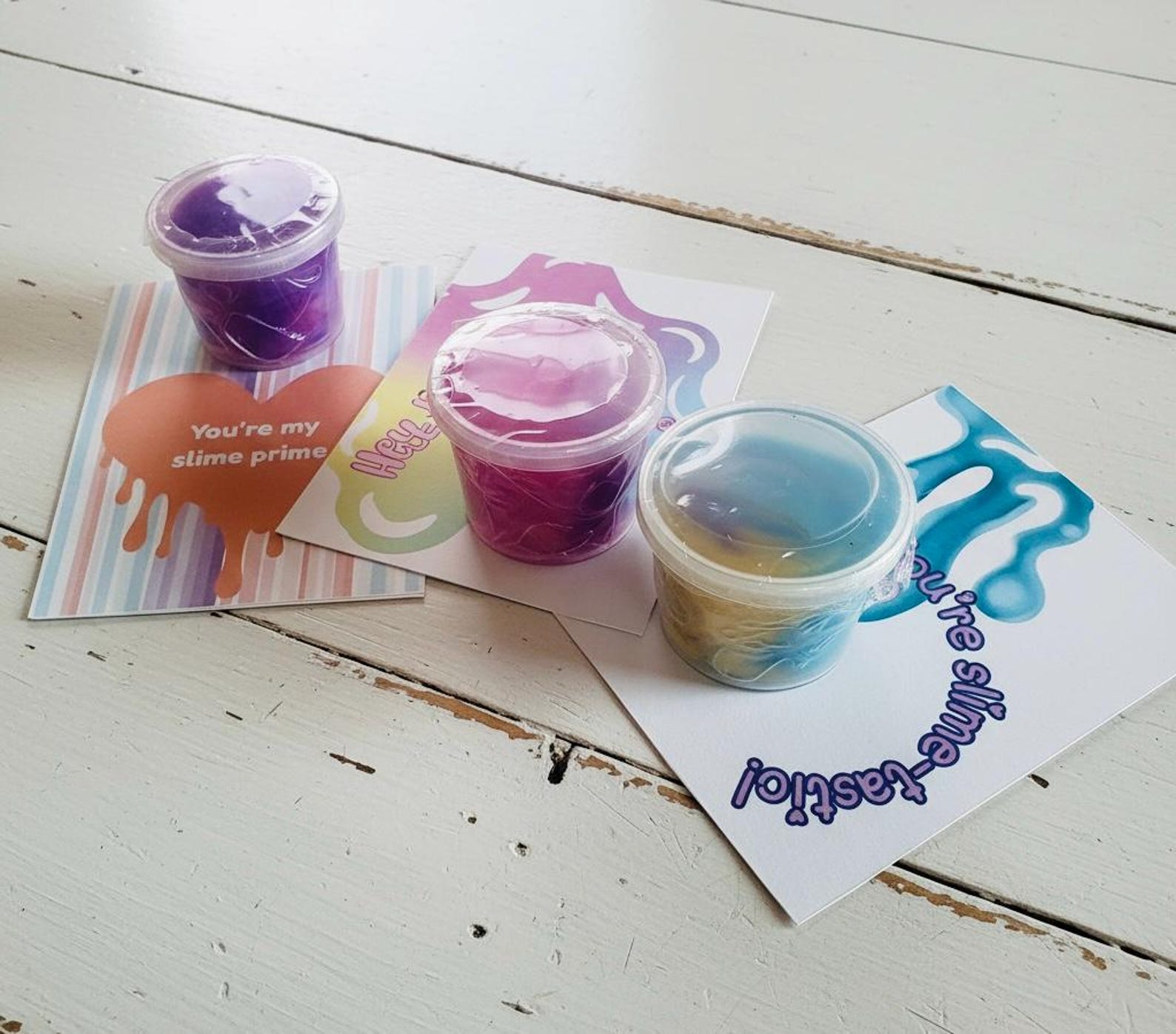 Slime Valentine Cards | Printable Slime Valentines for Kids | Non Candy ...