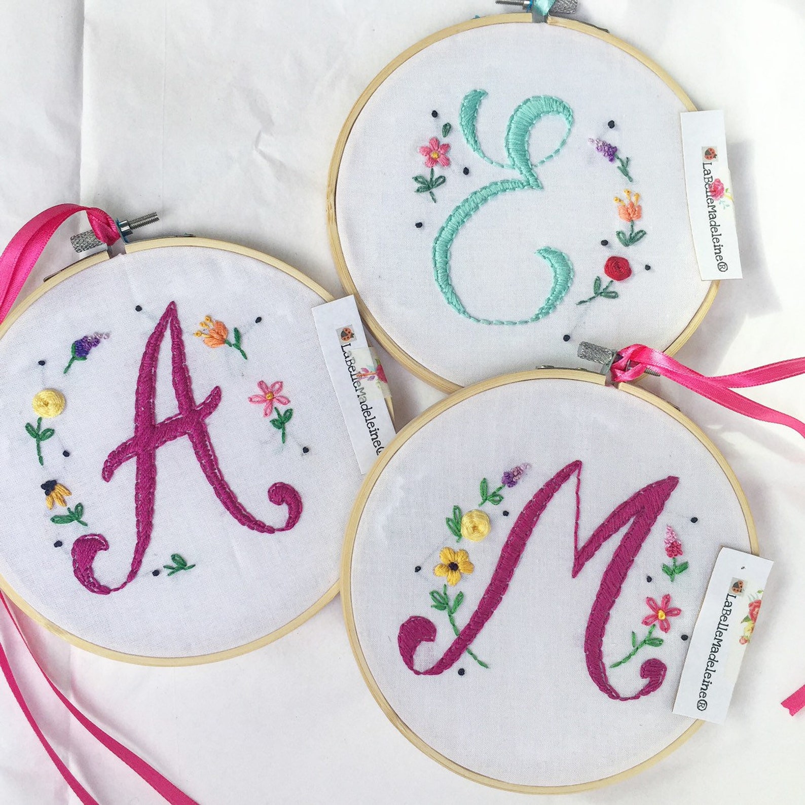 Monogram Embroidery Hoop, Custom, Hoop Art, Initials, 6 Inches - Etsy