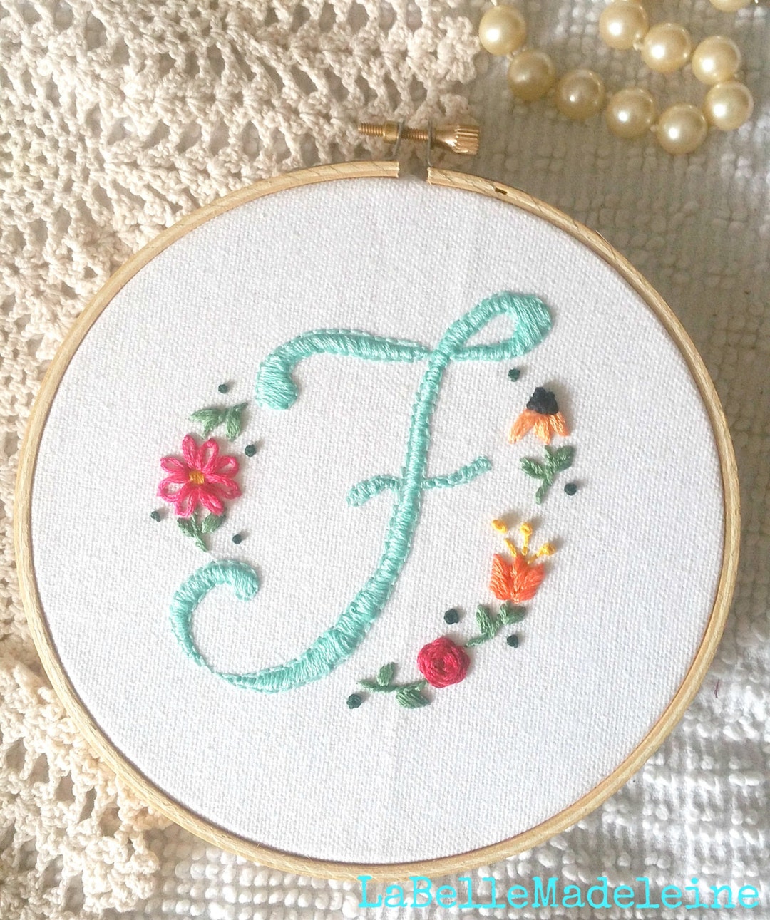 Monogram Embroidery Hoop, Custom, Hoop Art, Initials, 6 Inches - Etsy