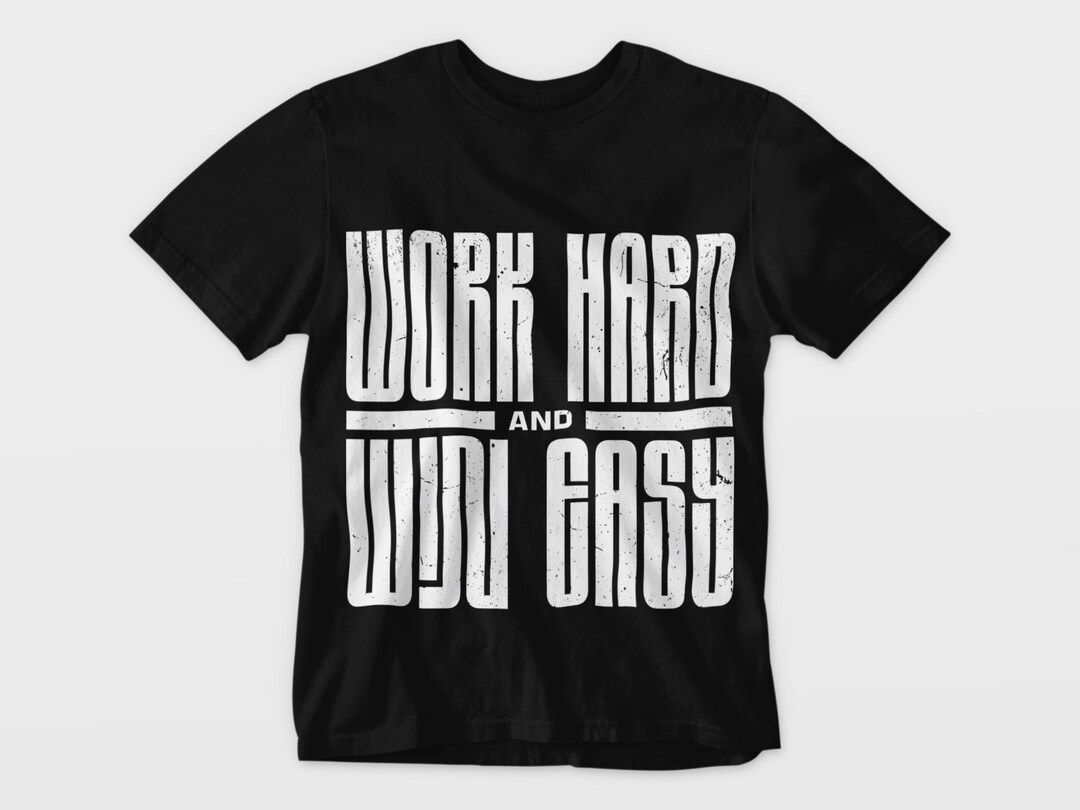 Work Hard and Win Easy SVG PNG Bundle: Motivation Design, Fitness Gym ...