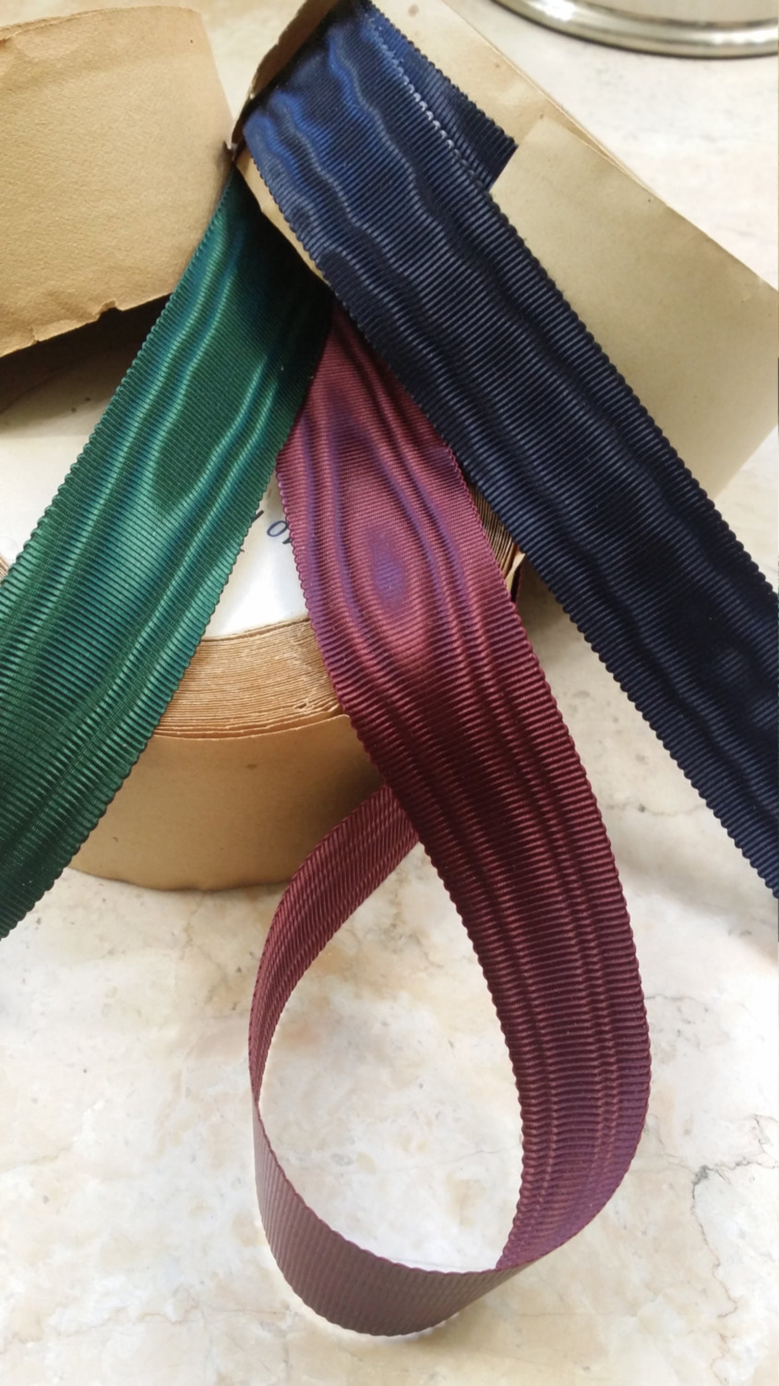 1 Sawtooth Edge Vintage Watermark Moire Navy Blue Dark | Etsy