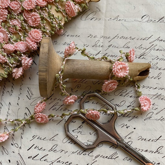 Vintage French Sweet Flower Rococo Garland Trim Ribbon Rosette - Etsy