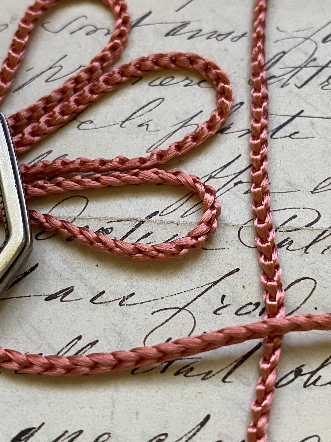 TINY Vintage Sweet Dusty Rose Cord Trim Crafts, Dolls, DIY Embellish ...