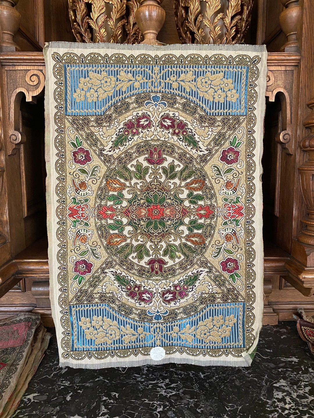 Antique #15 French Textile Revival Style Tapestry Jacquard Pillow ...