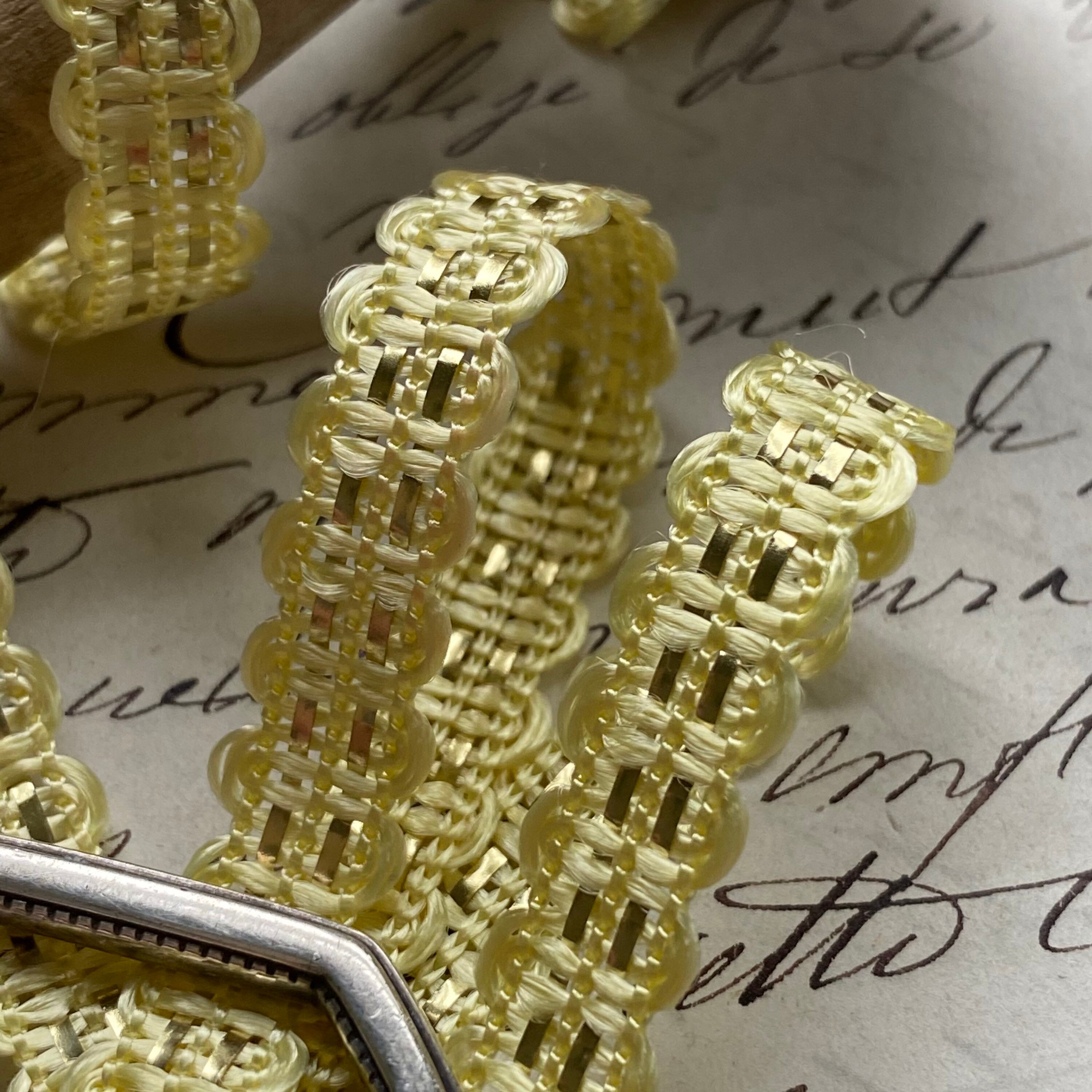 3/8 METAL French Gimp Braid Trim Sweet Yellow Gold Doll - Etsy