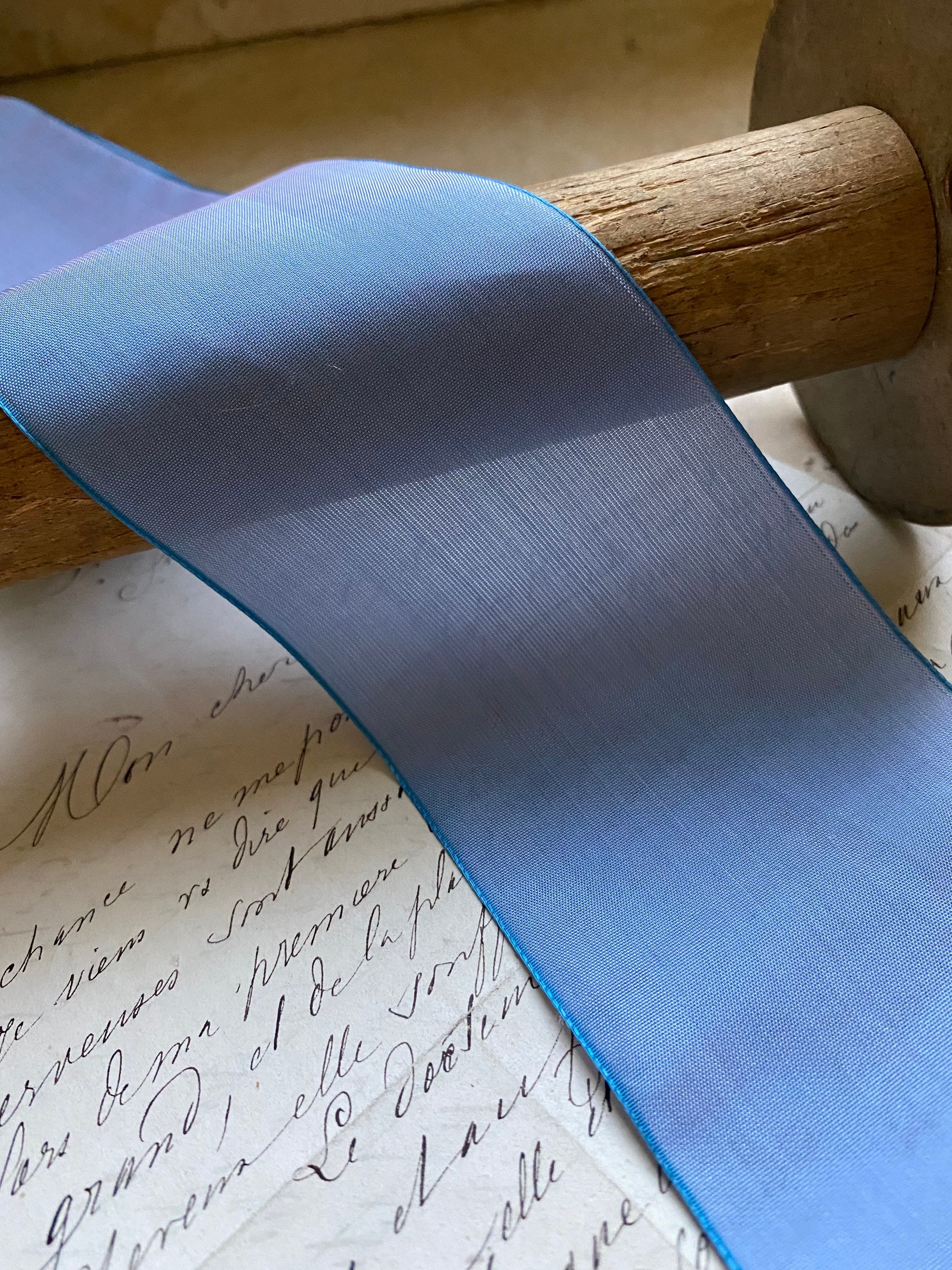 2.625 Vintage French Woven Ribbon Trim Iridescent Blue - Etsy