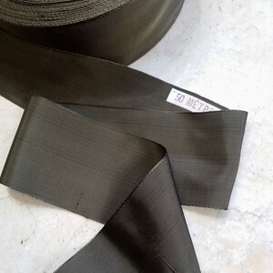 2.125" Straight Edge Woven Ribbon Vintage Ash Brown Grosgrain Millinery ...