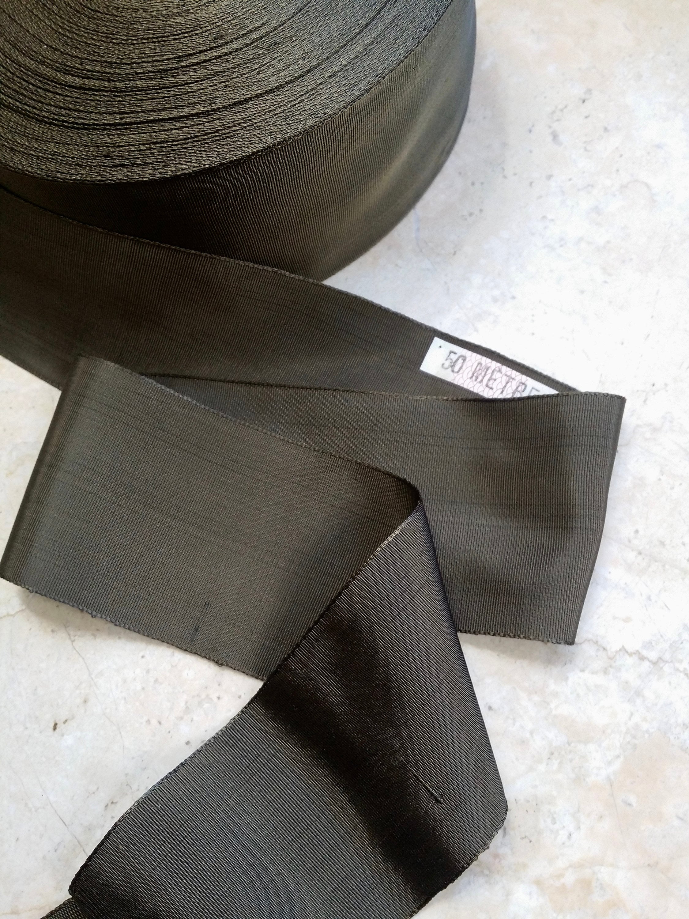 2.125 Straight Edge Woven Ribbon Vintage Ash Brown | Etsy