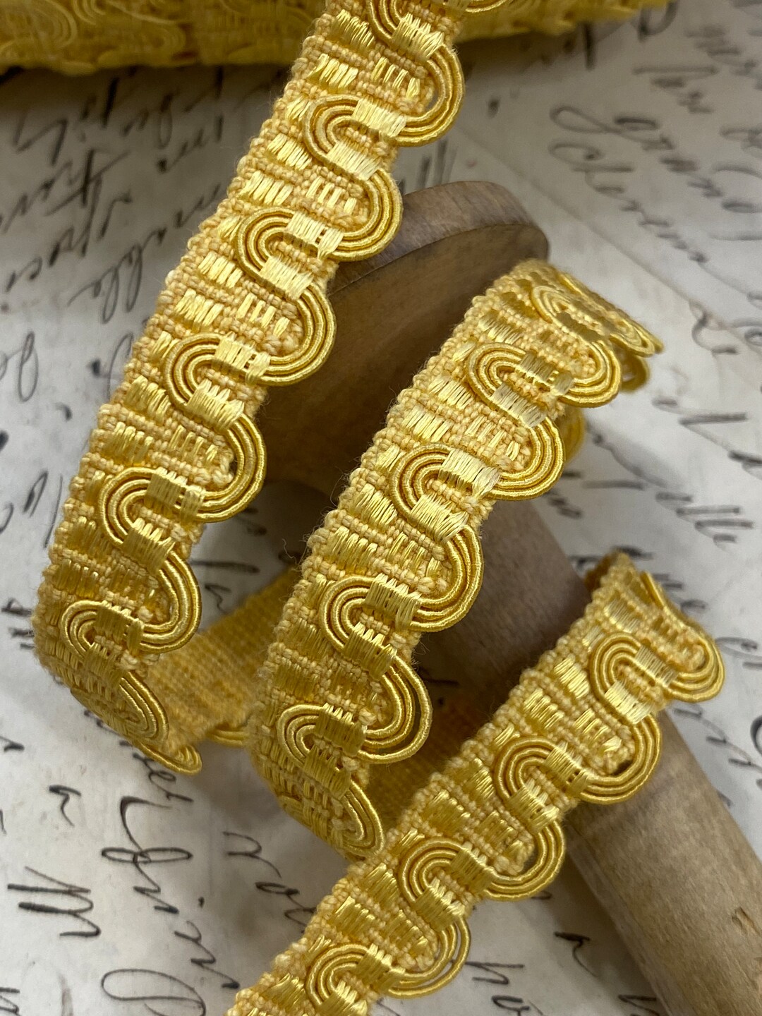 1/2" Vintage French Passementerie Gimp Guimp Trim Braid DIY Embellish ...