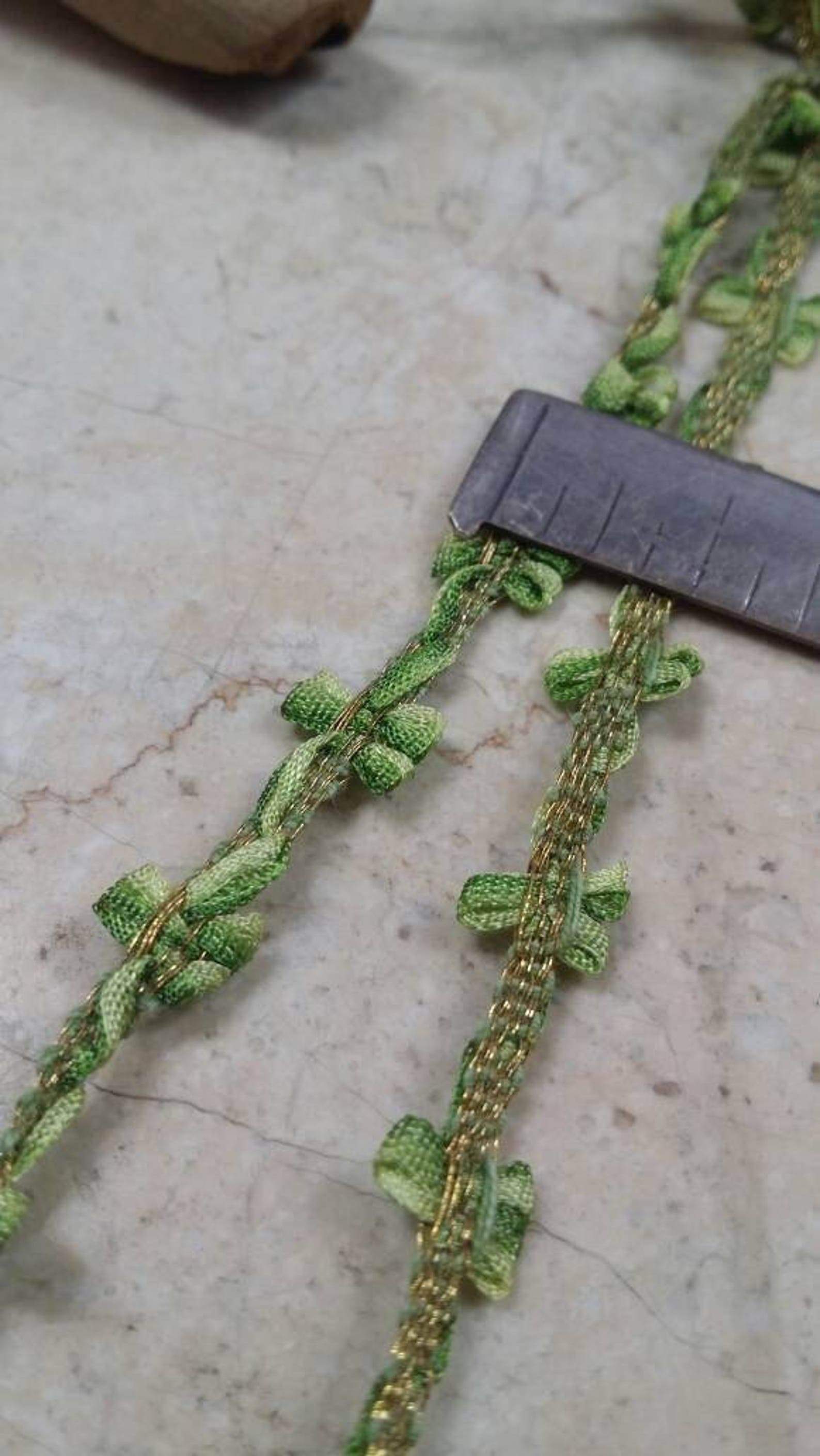 Antique Vintage French Rococo Ribbon Trim Green Ombre and - Etsy