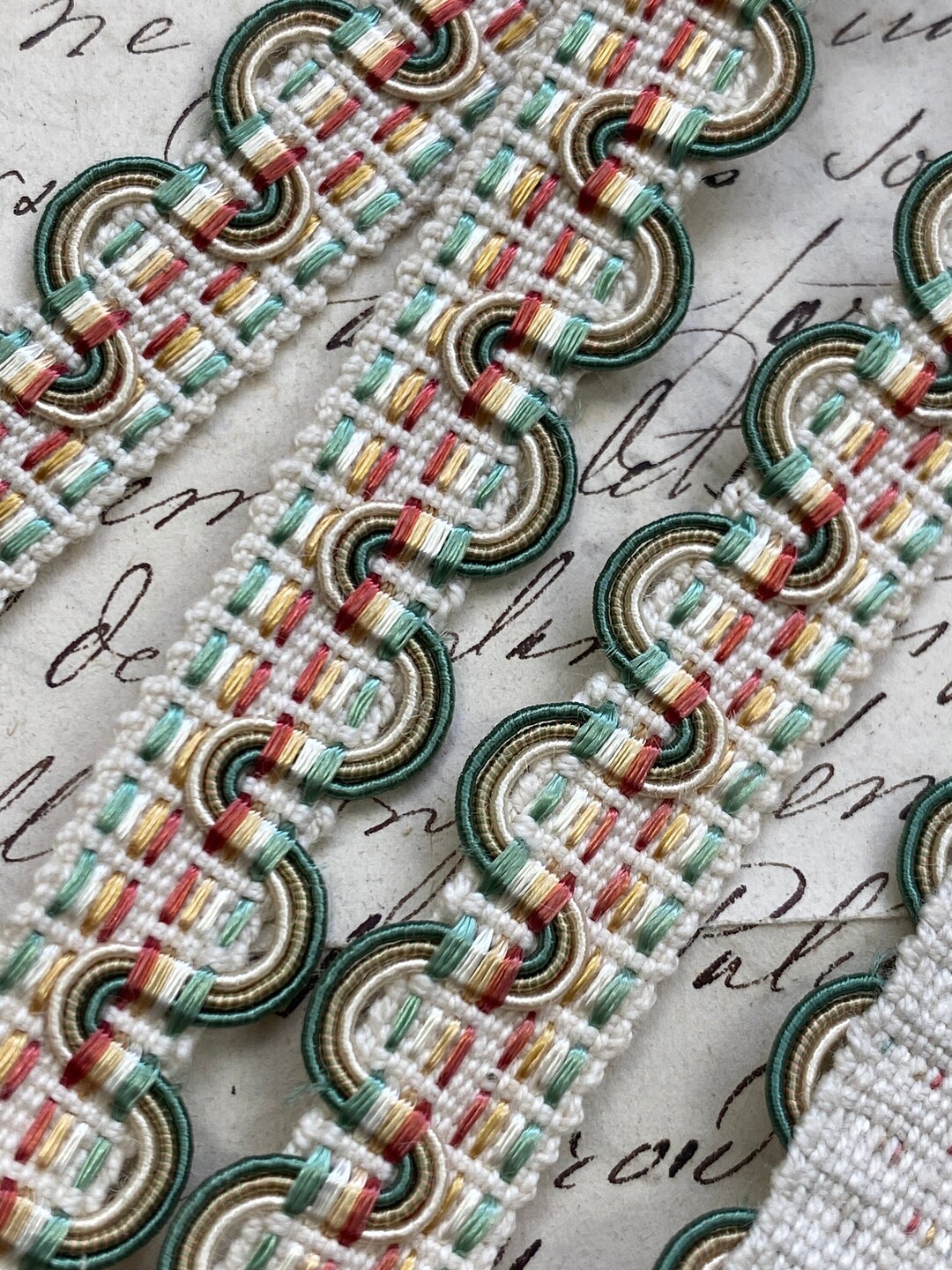 1/2" Vintage French Passementerie Gimp Guimp Trim Braid DIY Embellish ...