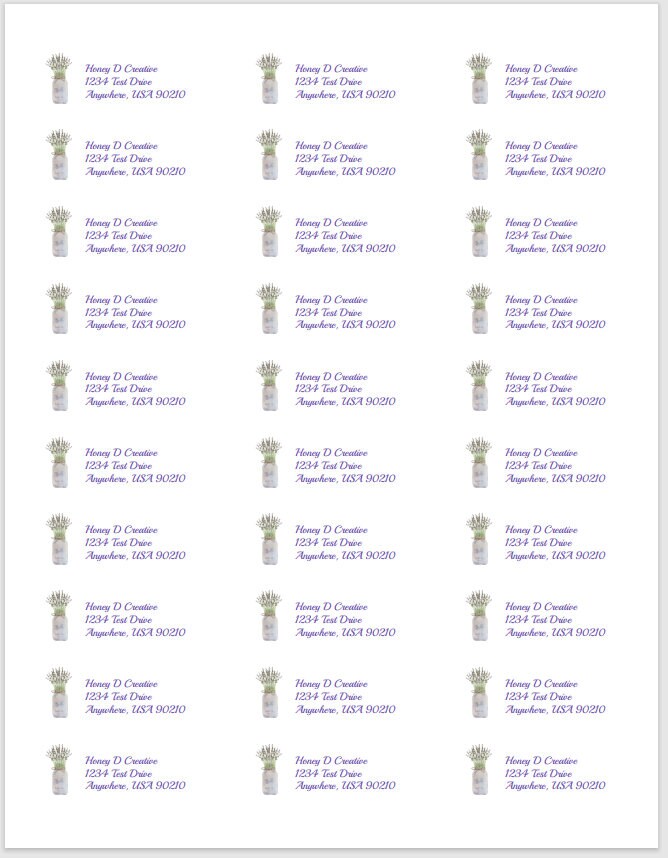 Custom Address Labels, 100 Labels, A4 Size Sheets, Kiss-cut Sticker ...