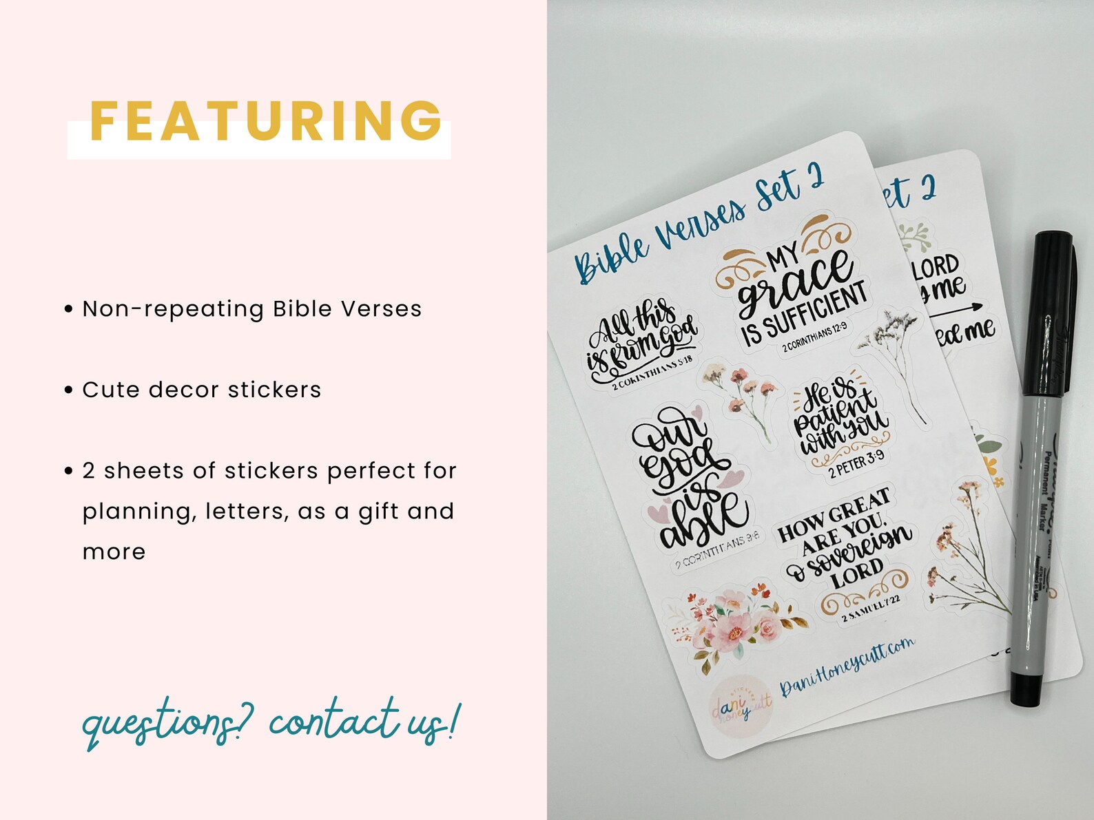 Bible Verses Sheets, Version 2, Motivational Christian Sticker Sheet ...