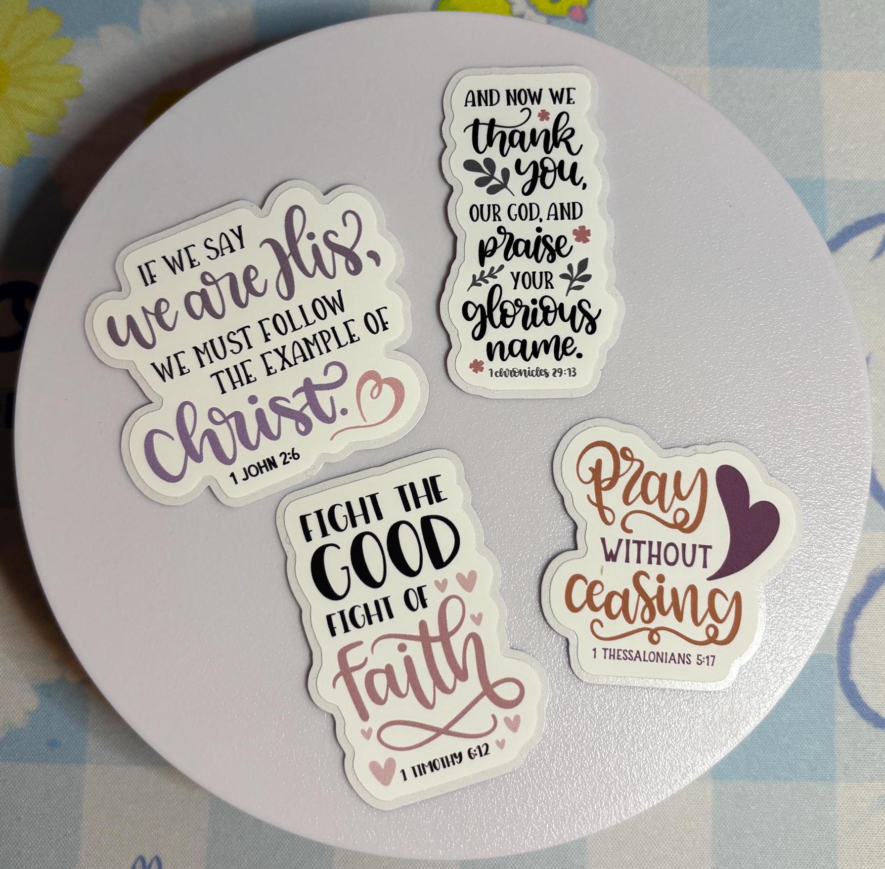 Bible Verses Set Volume A, Motivational Christian Sticker Pack, Set of ...