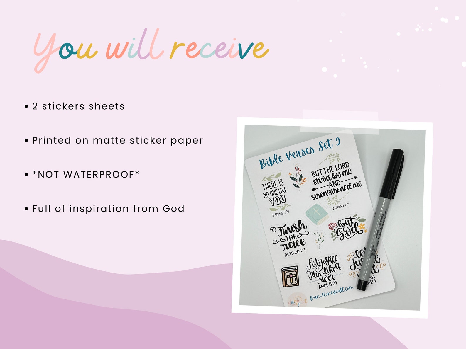 Bible Verses Sheets Version 2 Motivational Christian Sticker - Etsy