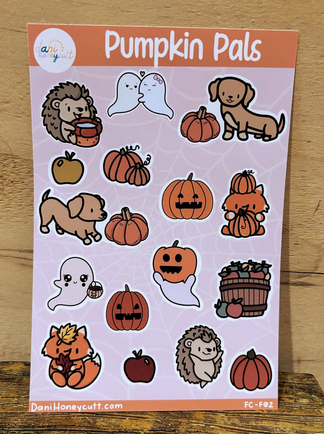 Pumpkin Pals Sticker Sheet, 4x6 Sheet, Hand Drawn Characters, Tulip ...