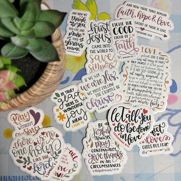 Stickers para biblia. versículos bíblicos, stickers cristianos - Etsy ...