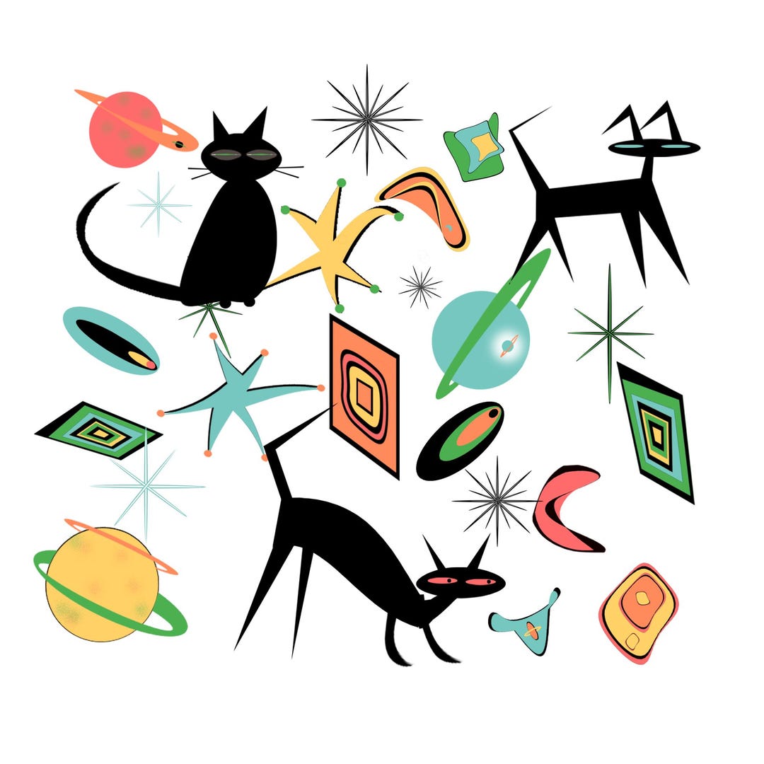 MCM Digital Stickers, Boomerangs, Stars, and Much More. - Etsy