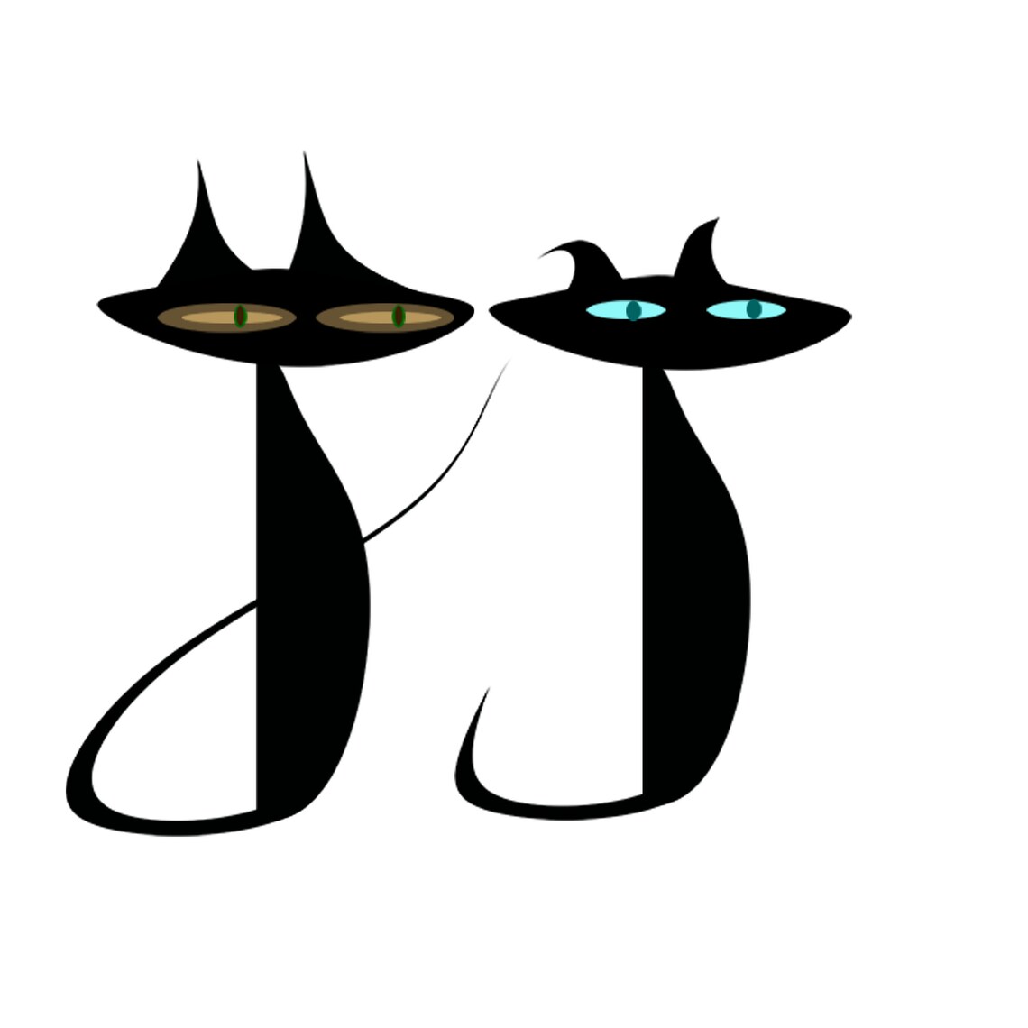 MCM Atomic Cat Stickers Svg and Png - Etsy Canada