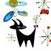 MCM Atomic Cat SVG Clipart With Boomerangs, Pinwheels, Stars, and More ...