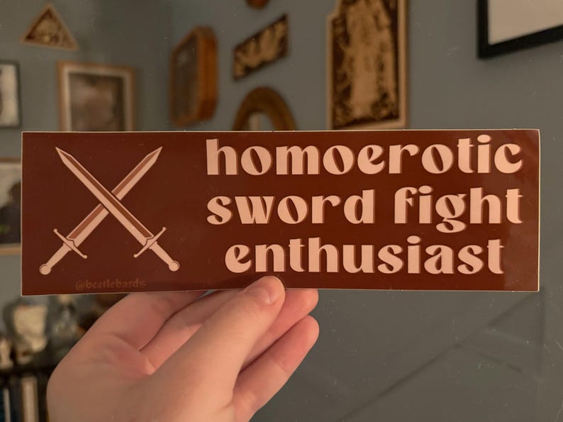 Sword Fight Enthusiast (bumper Sticker) - Etsy