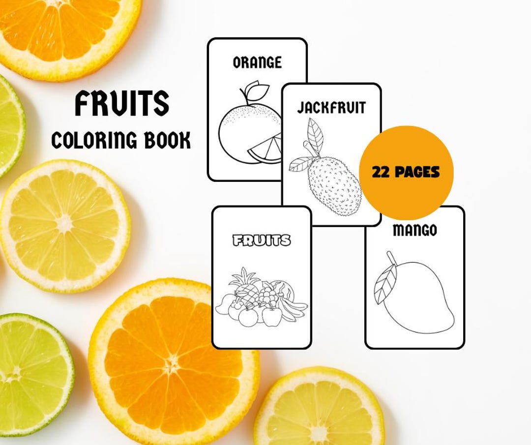 Fruits Coloring Pages | Educational Printable Activity | Fruit Theme ...