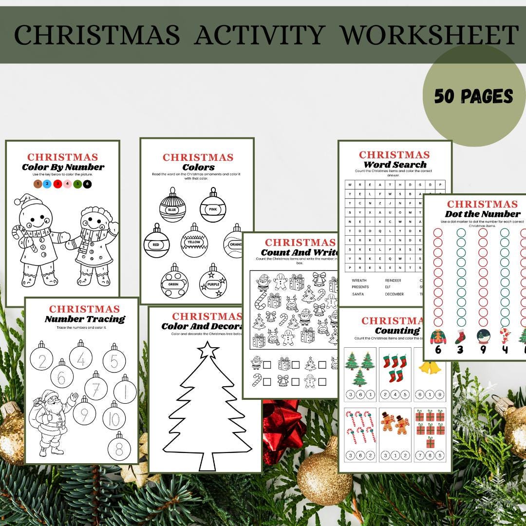 Christmas Activity Worksheets for Kids | Holiday Learning Pack ...