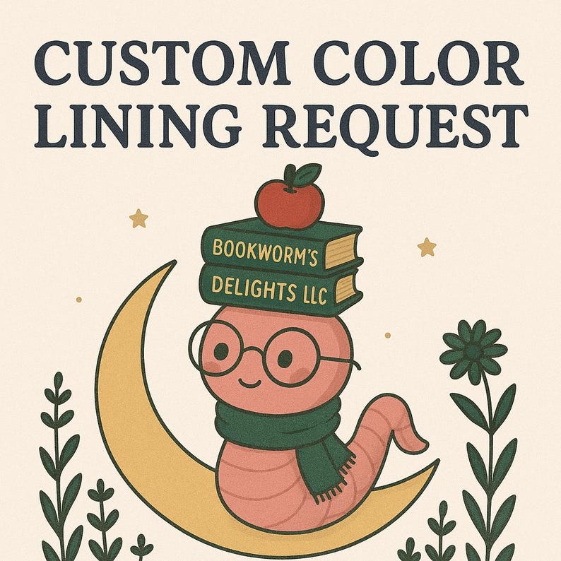 Custom Book Cover Lining – Personalized Color Upgrade – Add-on for Any ...
