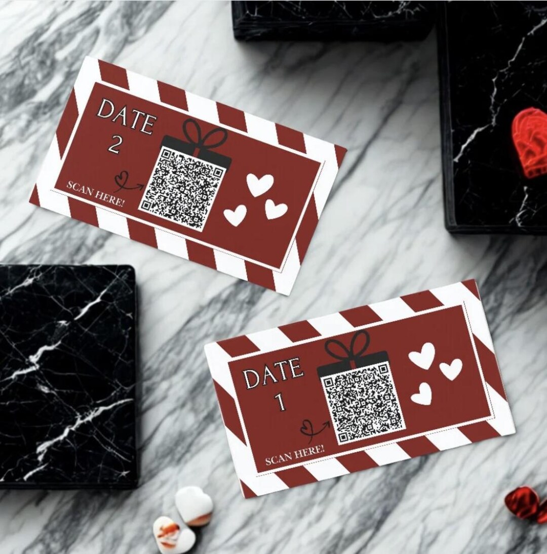 7 Day Christmas Count Down Surprise QR Code Date Cards - Digital or ...