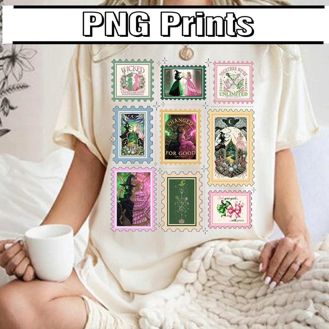 Wicked Changed for Good Stamps Png, Wizard Defying Gravity Png, Pink ...