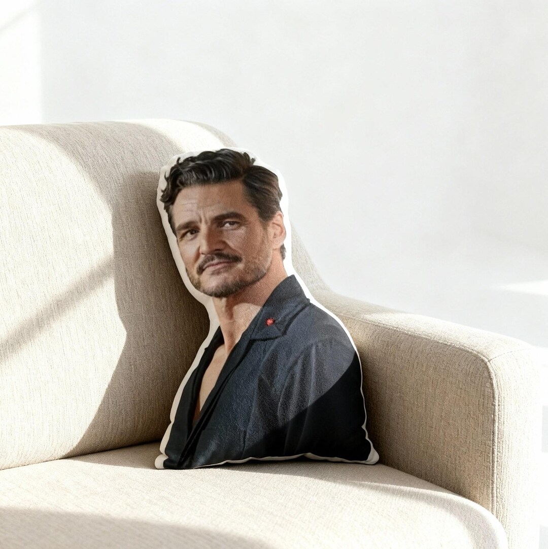 Pedro Pascal Shaped Pillow Case, Shape Pillow Gift, Pedro Pascal Fans ...