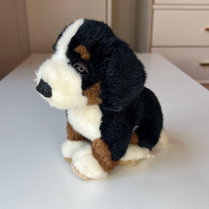 Bernese Mountain Dog Vintage Sitting Stuffed Puppy Plush ESSA - Etsy