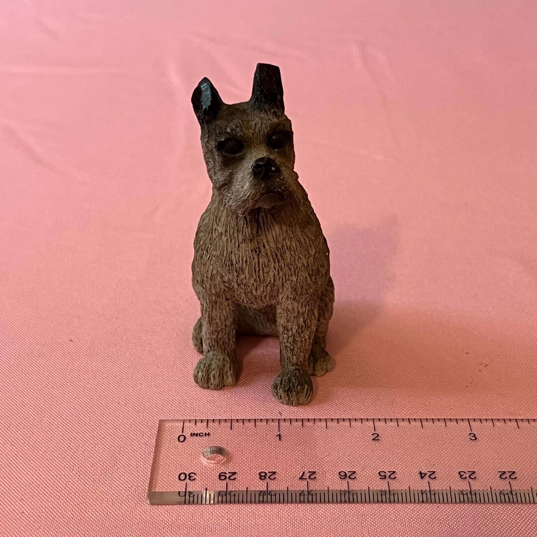 Vintage Schnauzer Ceramic Figurine - Etsy