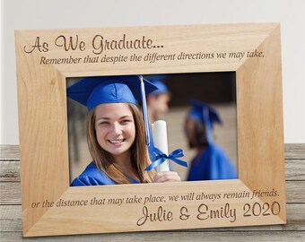 Graduation Friends Wood Engraved Picture Frame personalized | Etsy