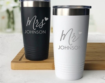Personalized His and Hers Coffee Mug personalized couples | Etsy