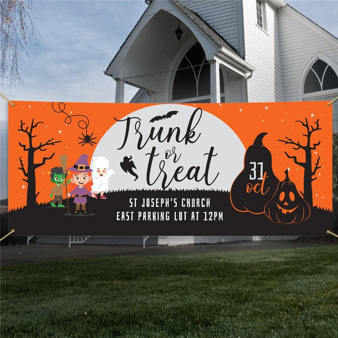 Trunk or Treat Sign, Halloween Event Sign, Church Trunk or Treat, Trunk ...