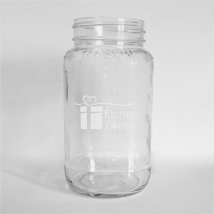Engraved Monogram Large Mason Jar, Custom Mason Jar, Name Mason Jar ...
