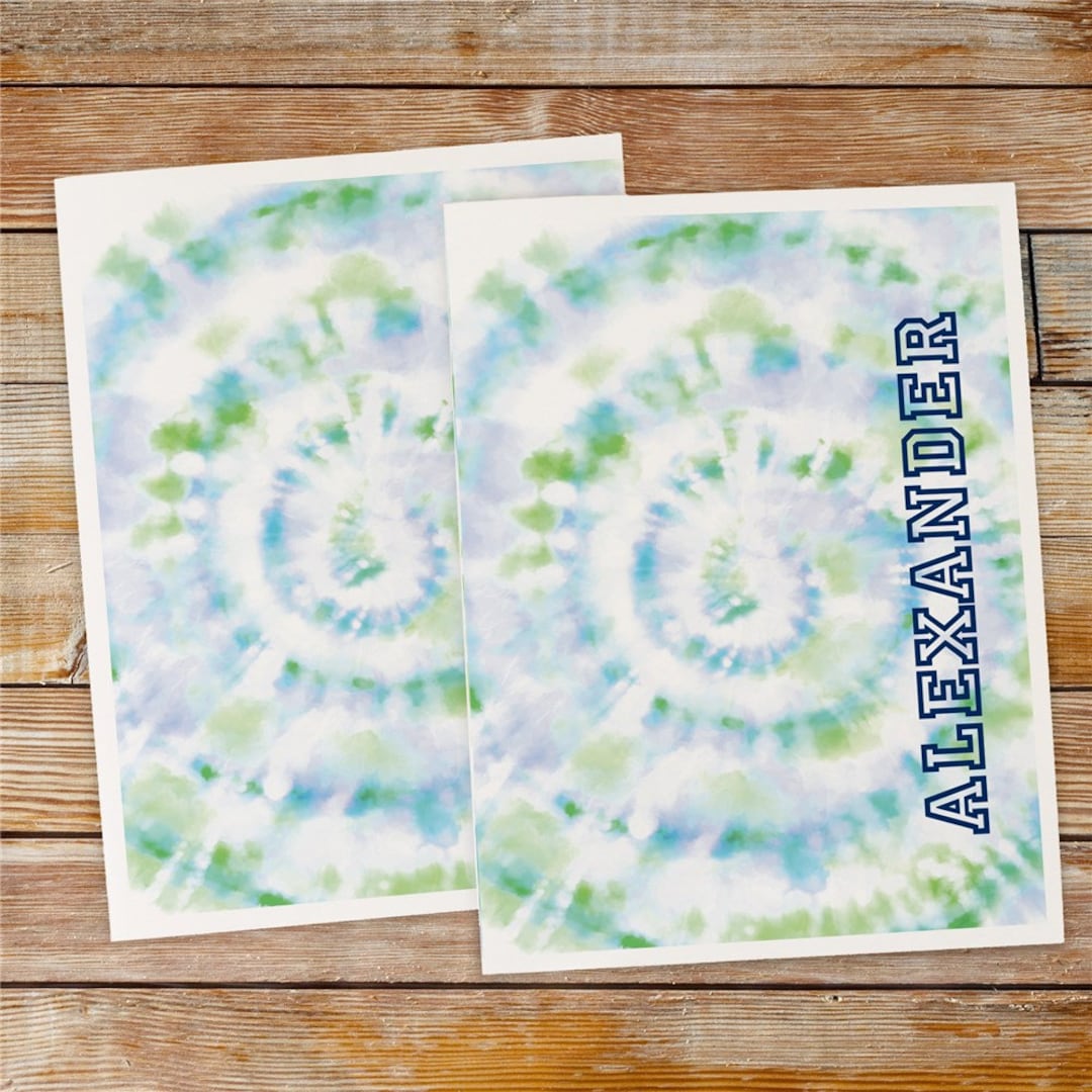 Personalized Tie Dye Folder Set, [folders, Folder Set, Back to School ...