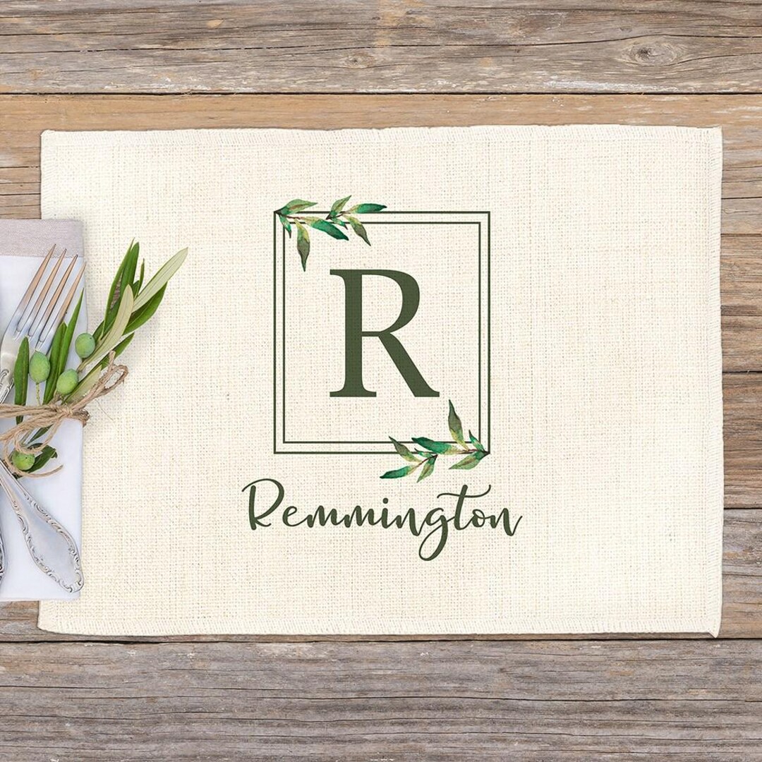Family Placemats With Name and Initial, Kitchen Table Mats, Wedding ...