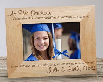 Engraved Glass Graduation Picture Frame Personalized Grad - Etsy