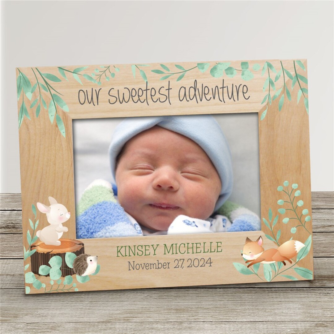 Personalized Woodland Wood Frame, Sweetest Adventure, Personalized ...