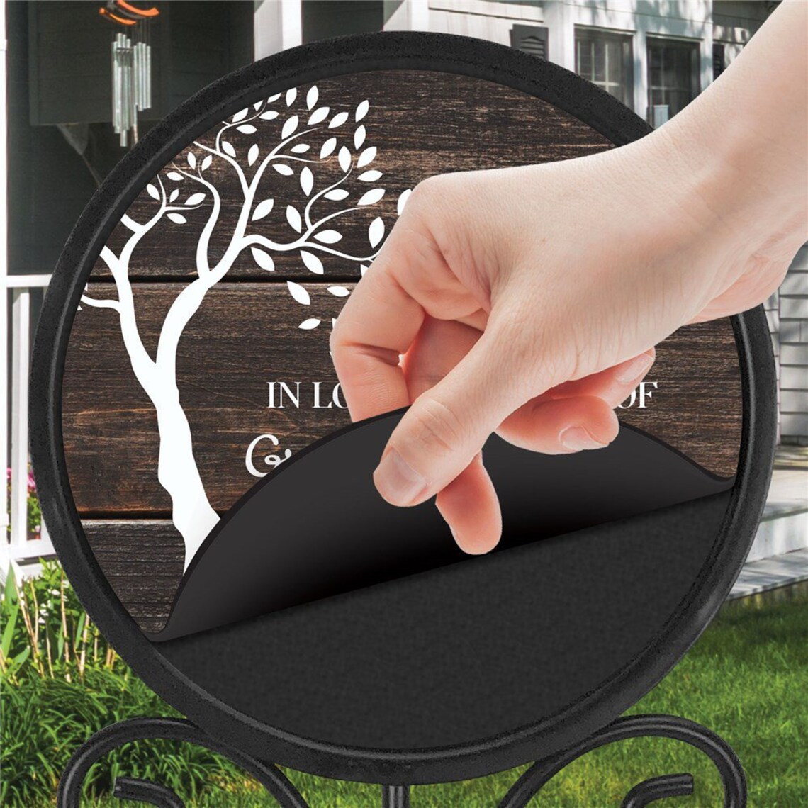 In Loving Memory Tree Personalized Round Magnetic Sign Set - Etsy