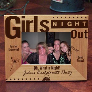 Girls Night Out Personalized Wood Picture Frame [wedding, Girls Night ...