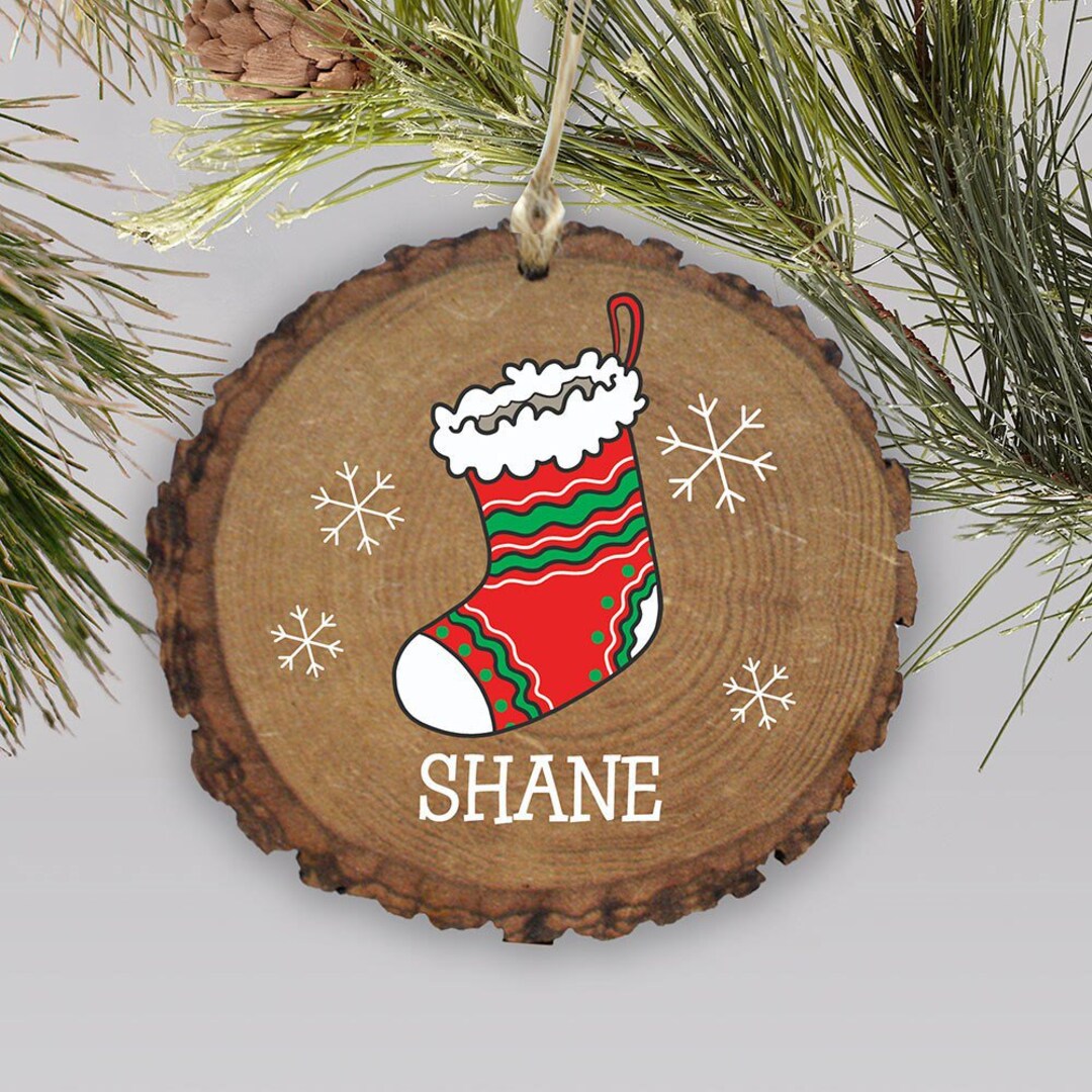 Personalized Christmas Ornament With Stocking Design, Christmas ...
