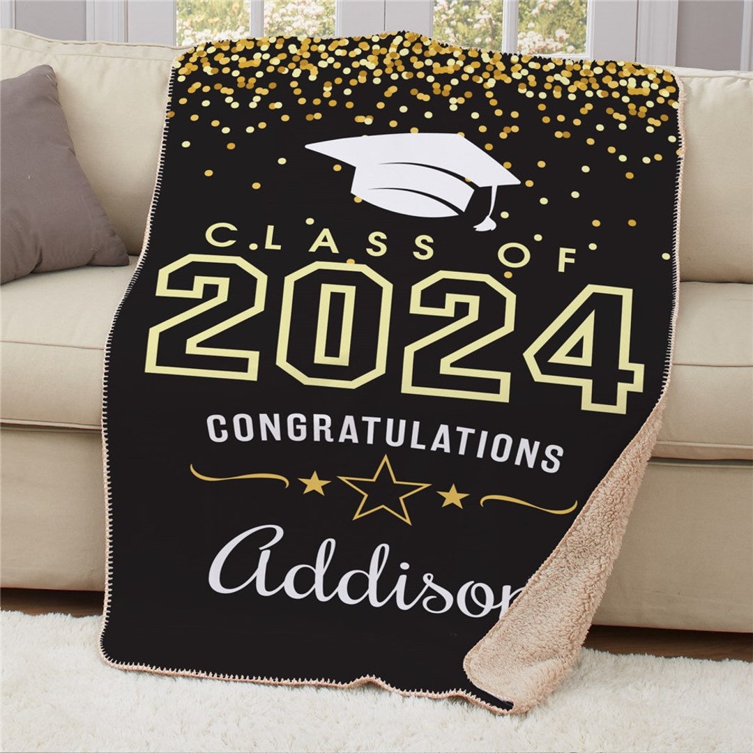 Personalized Class of Sherpa Blanket, Blanket, Graduation Blanket ...