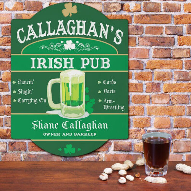 Irish Pub Personalized Wall Sign Printed Sign Beer - Etsy