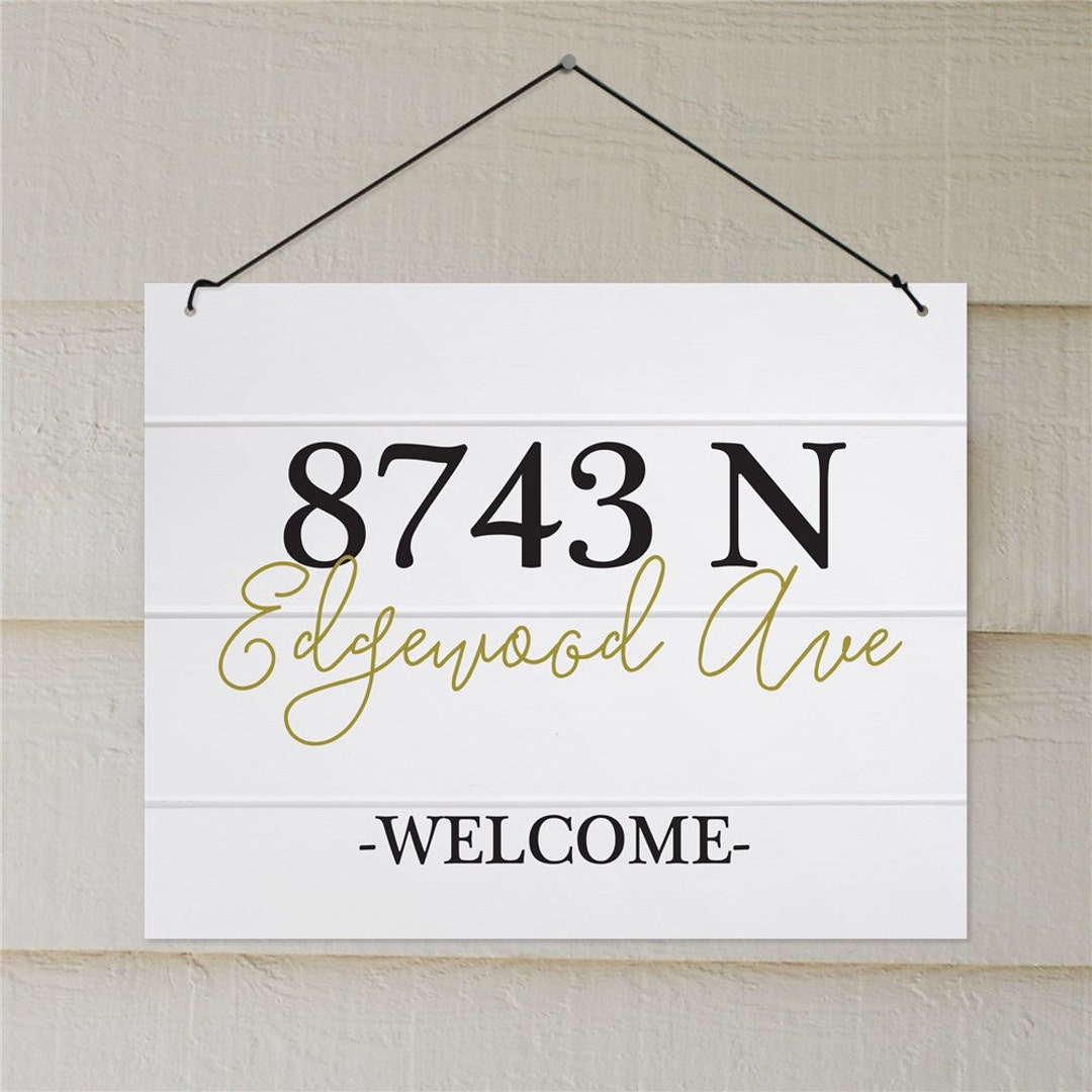 Personalized Welcome Address Sign, Welcome Sign, Home Decor, Outdoor ...